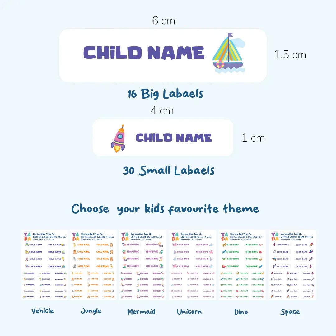 Custom Clothing Stickers for Kid's Uniform | TADA KIDS