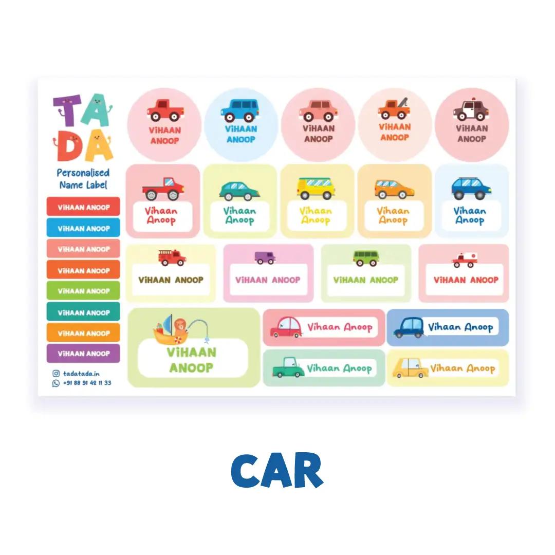 Personalised Name Sticker for School Items | TADA KIDS